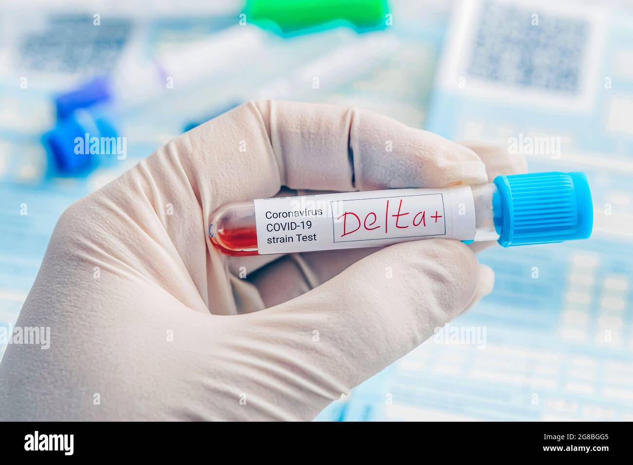Delta plus variant test tube hi-res stock photography and images - Alamy