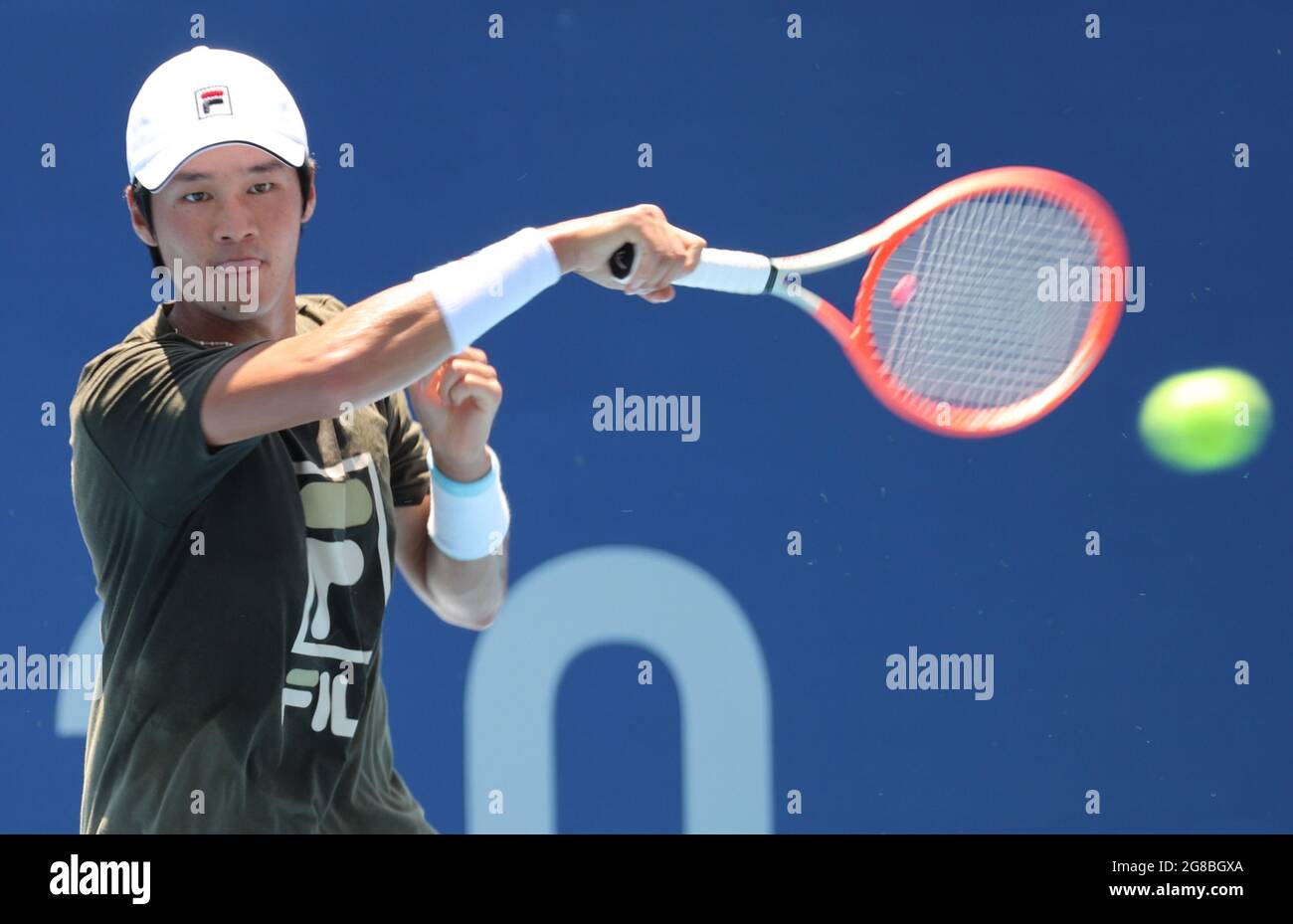 19th July, 2021. S. Korean tennis star in Japan South Korean tennis ...