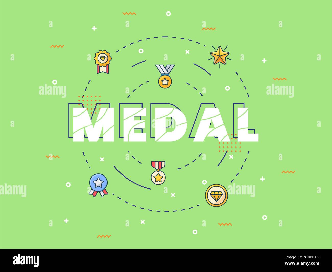 medal concept with typography calligraphy lettering word art vector ...