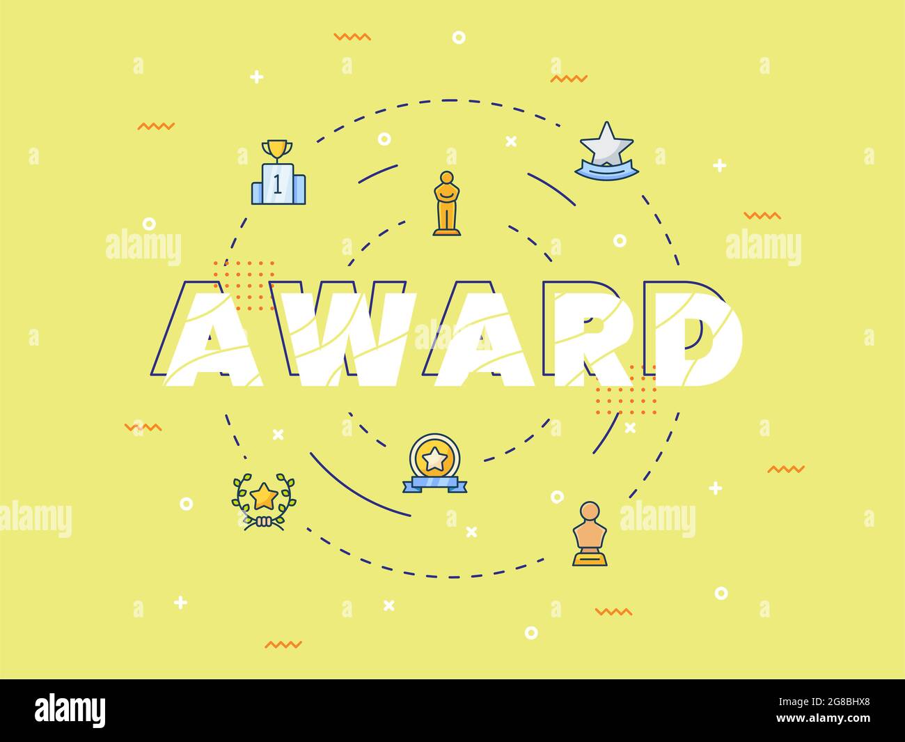 award concept with typography calligraphy lettering word art vector ...