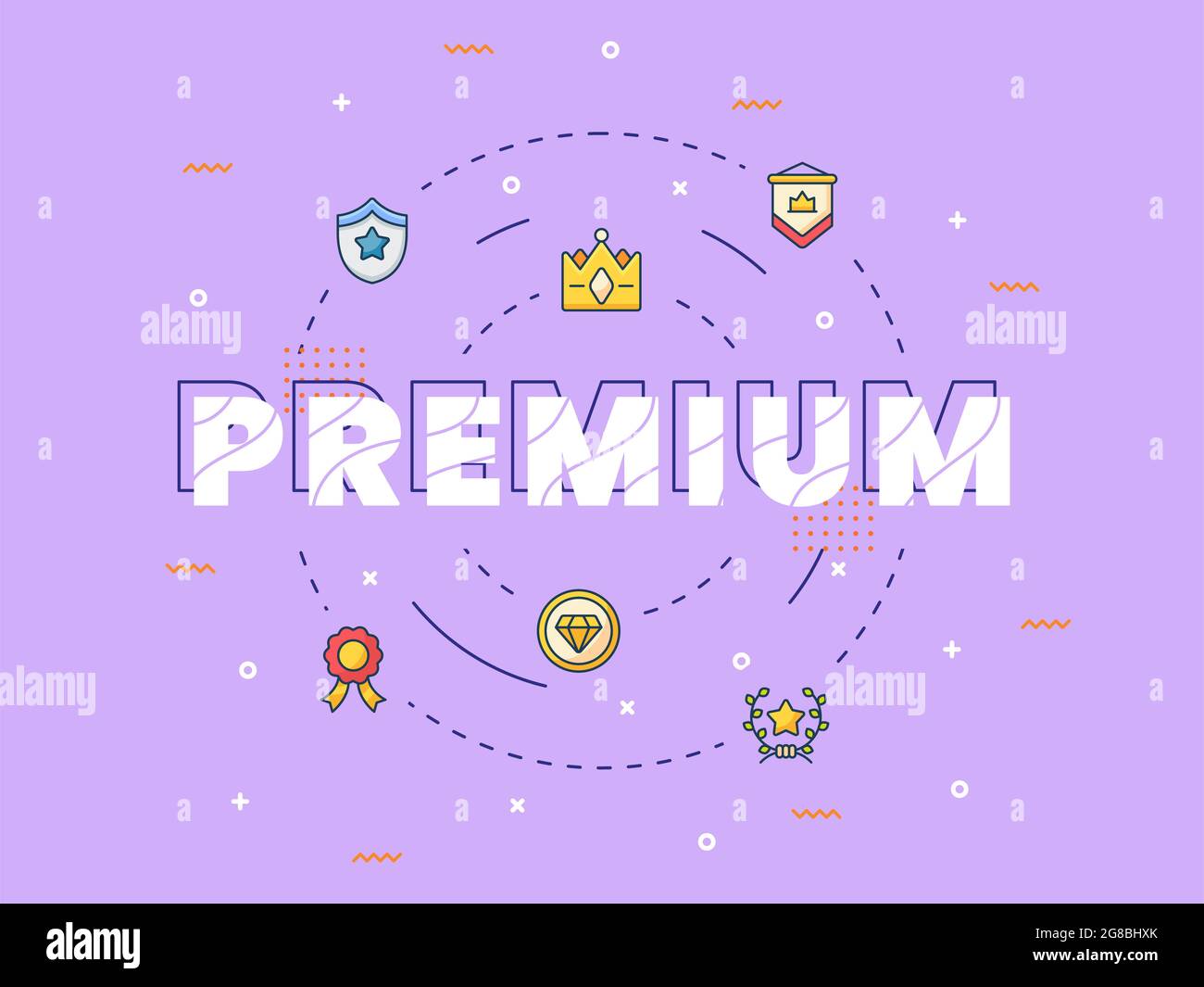 premium concept with typography calligraphy lettering word art vector ...