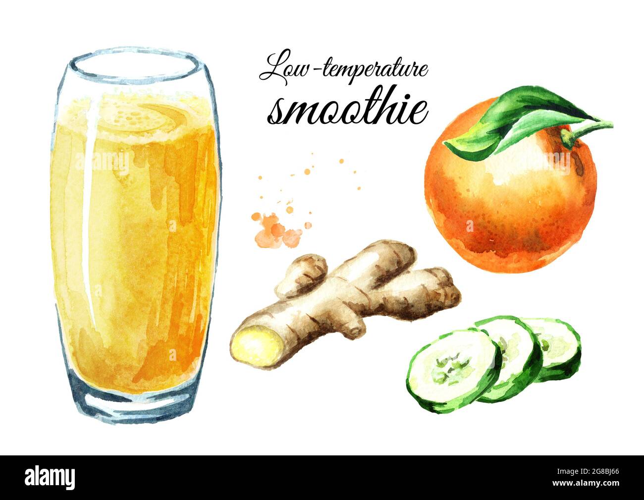 Low-temperature smoothie with orange, cucumber and ginger set ...
