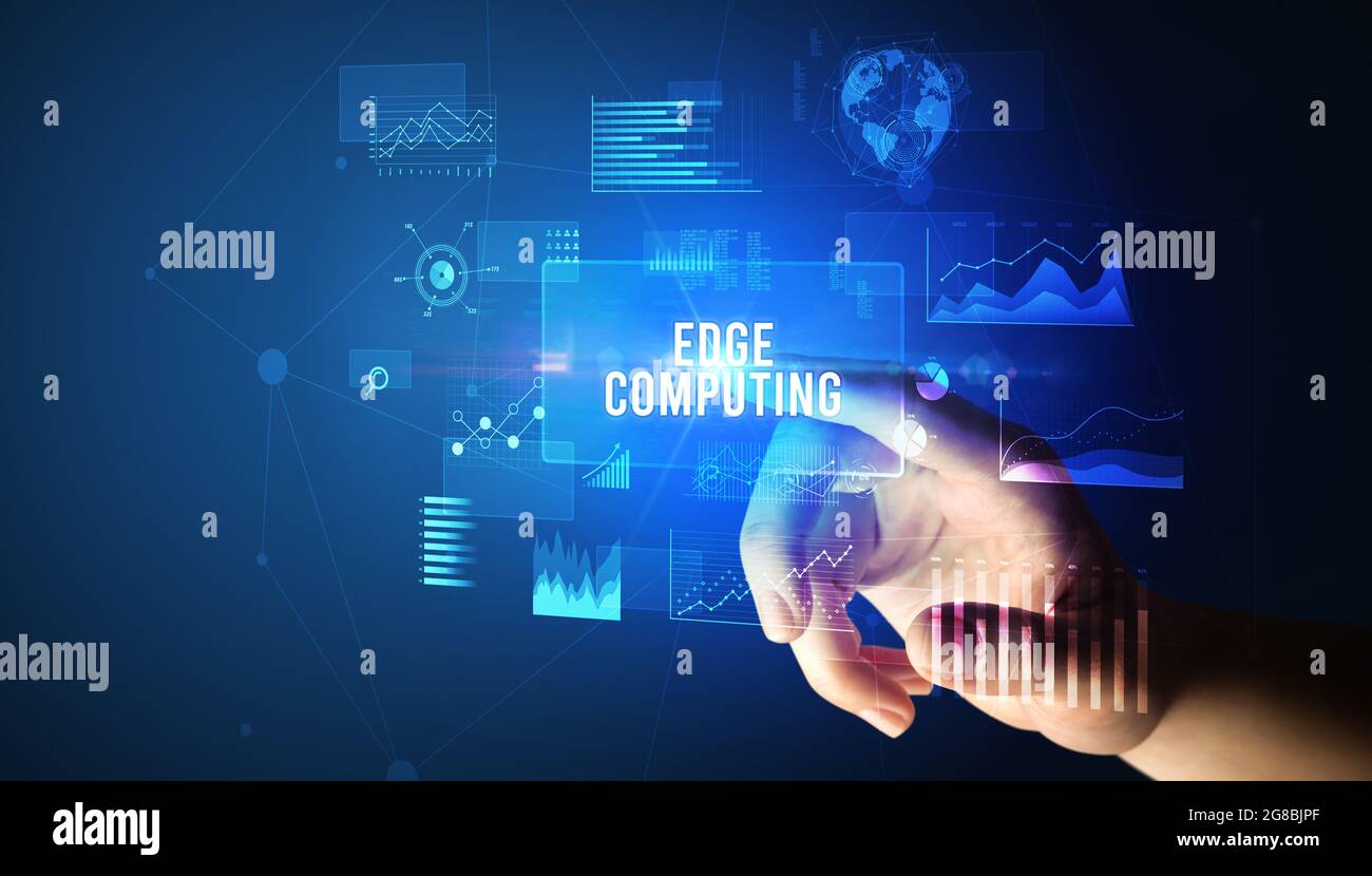 hand touching digital button, modern technology concept Stock Photo - Alamy