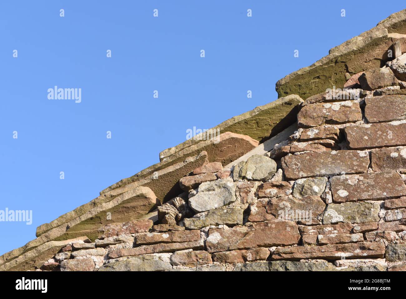 Stone roofing tiles that are secured by sheep ribs a traditional stone ...