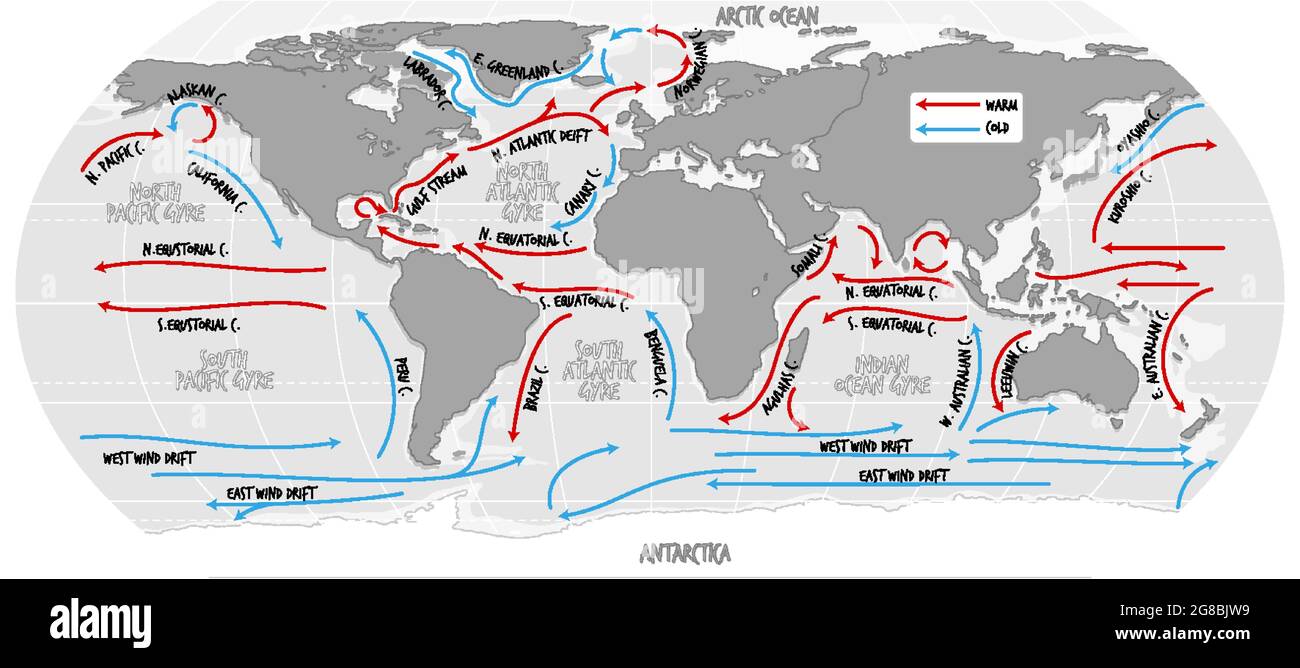 Map Of The Ocean Names