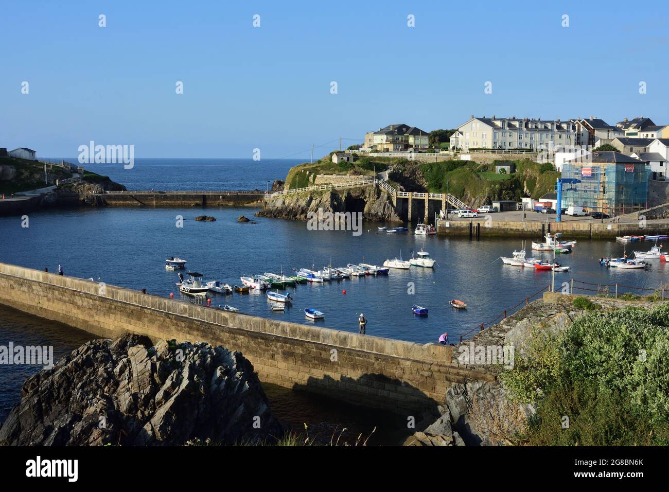 Tapia de Casariego, Asturias, Spain. July, 2021: Ships in the port ...