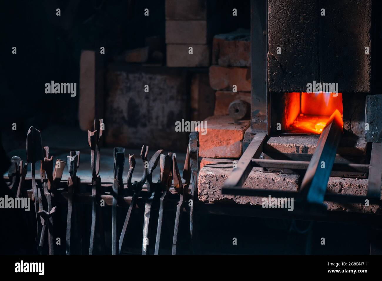 Small homemade metal hardening furnace Stock Photo - Alamy