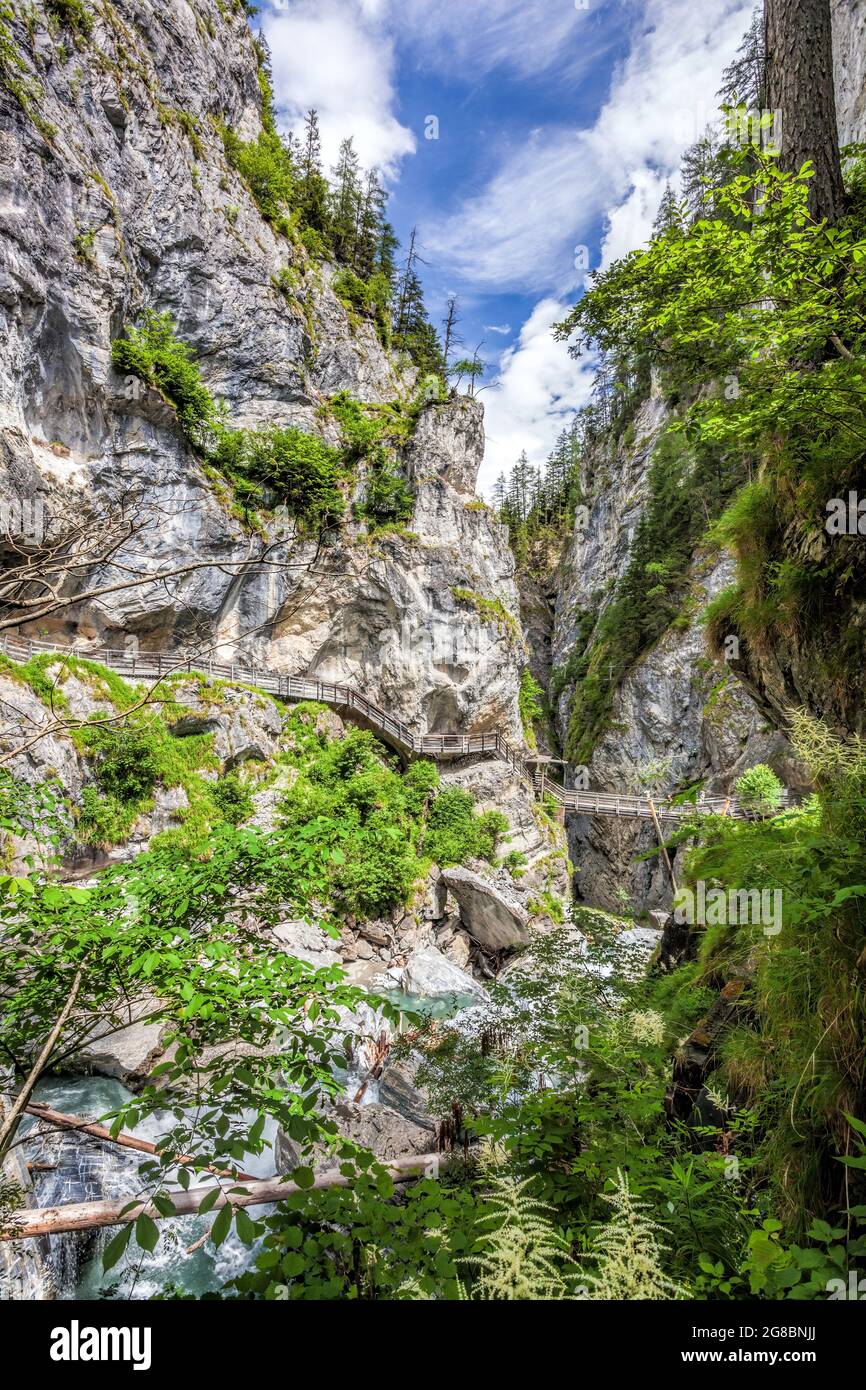 Taxenbach Kitzlochklamm, a deep gorge with beautiful nature scenery ...