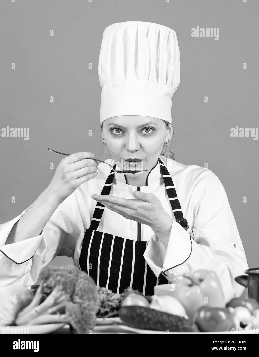 Restaurant kitchen lifestyle happy Black and White Stock Photos ...