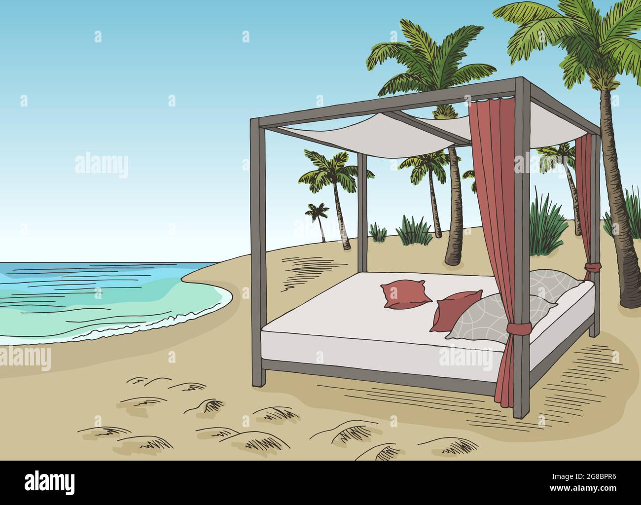 Bed water Stock Vector Images - Alamy