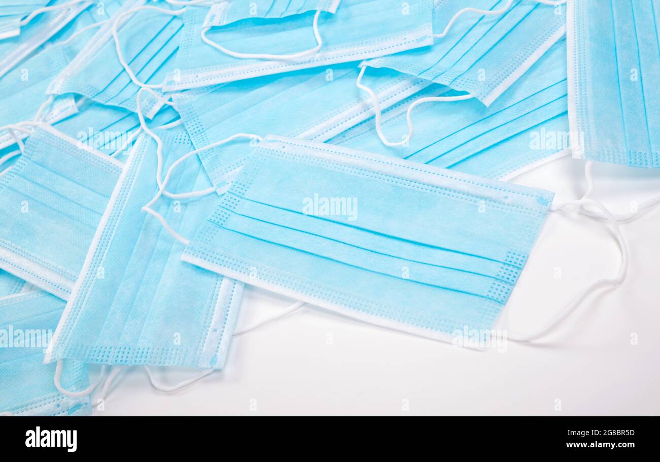 New surgical mask mouth protection mouthpieces, isolated Stock Photo ...