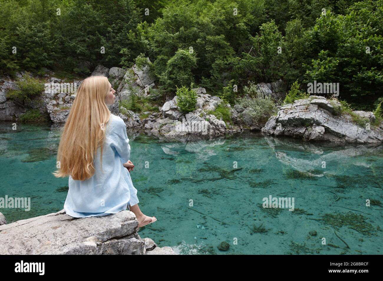 Landscape mountain river turquoise hi-res stock photography and images ...