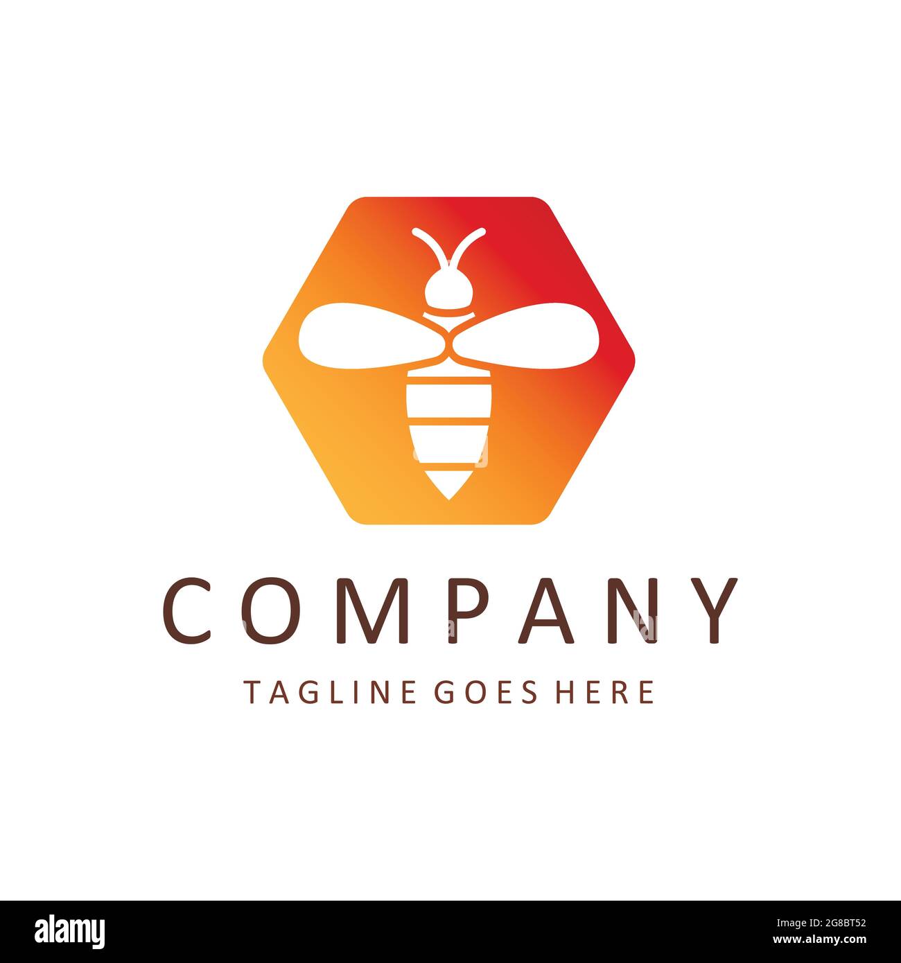 Honey Bee Logo Template. Vector animal logo Stock Vector Image & Art ...