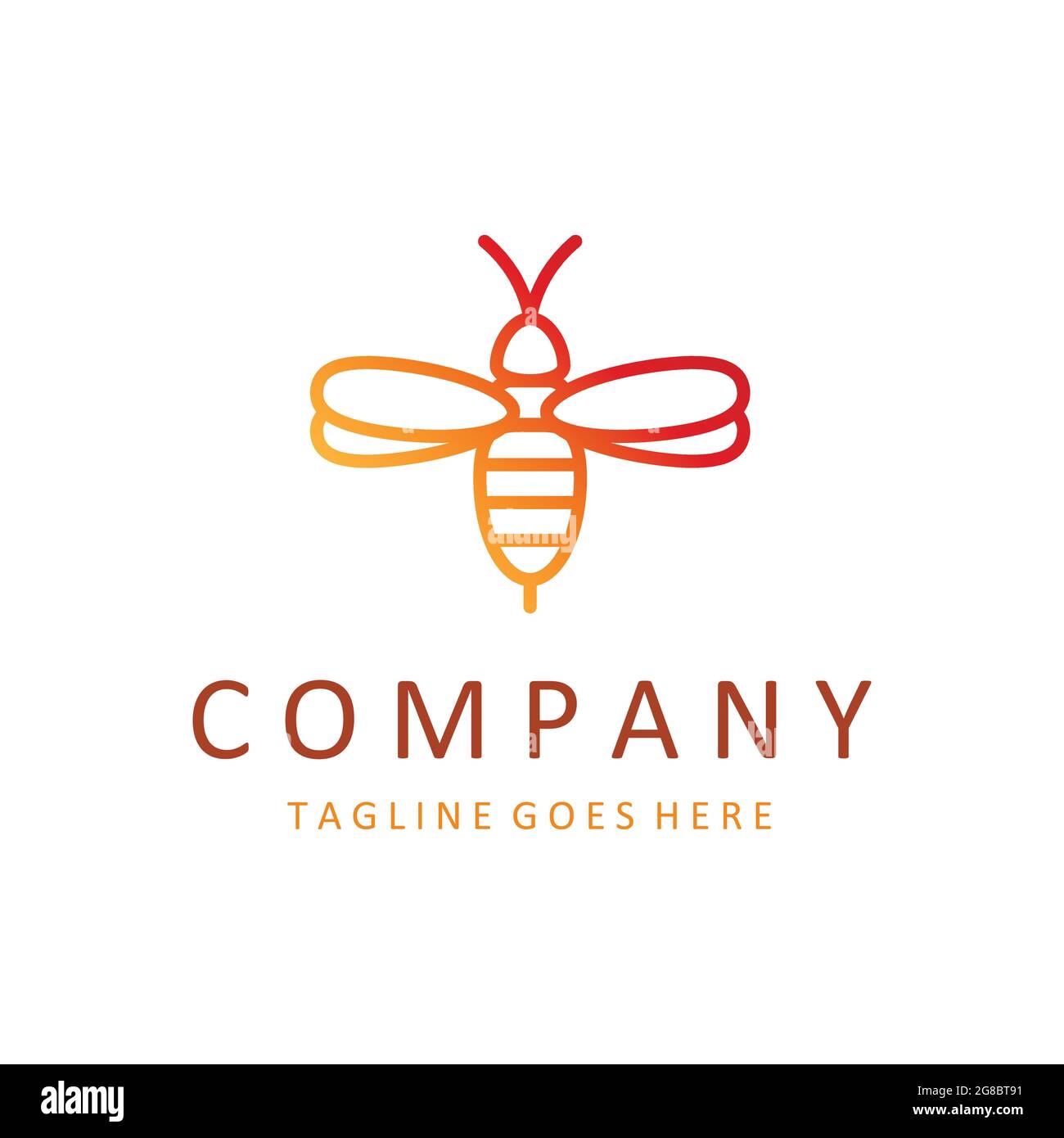 Honey Bee Logo Template. Vector animal logo Stock Vector Image & Art ...