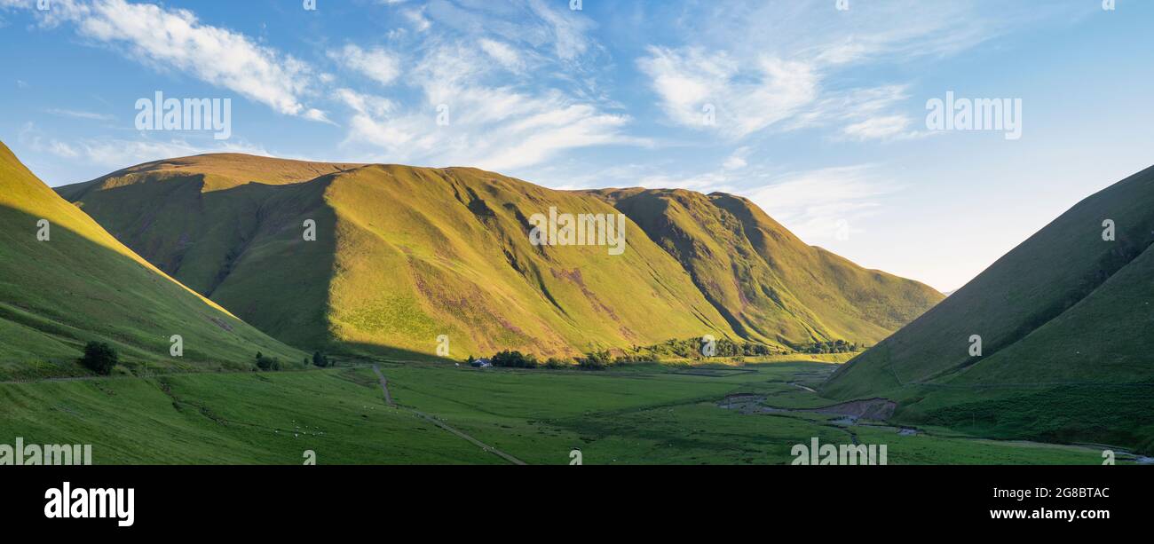 Dalveen Pass in the summer. Lowther Hills, Dumfries and Galloway ...