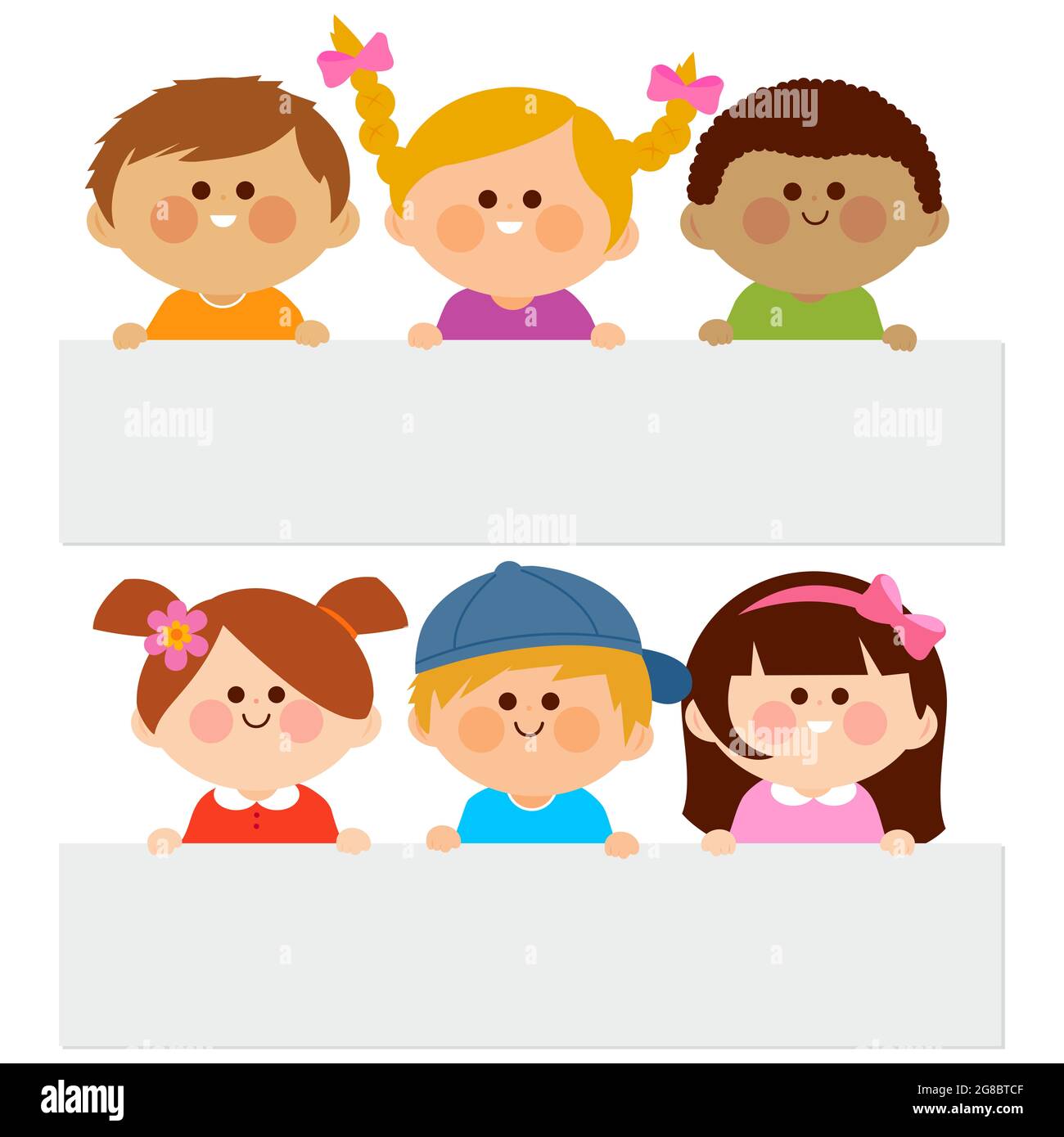 Set children girls boys Cut Out Stock Images & Pictures - Alamy