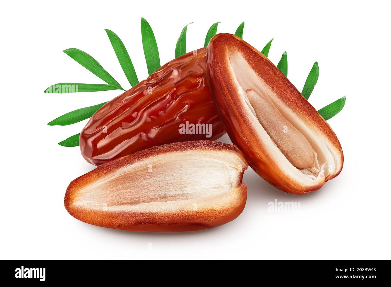 Dates isolated on white background with clipping path and full depth of ...