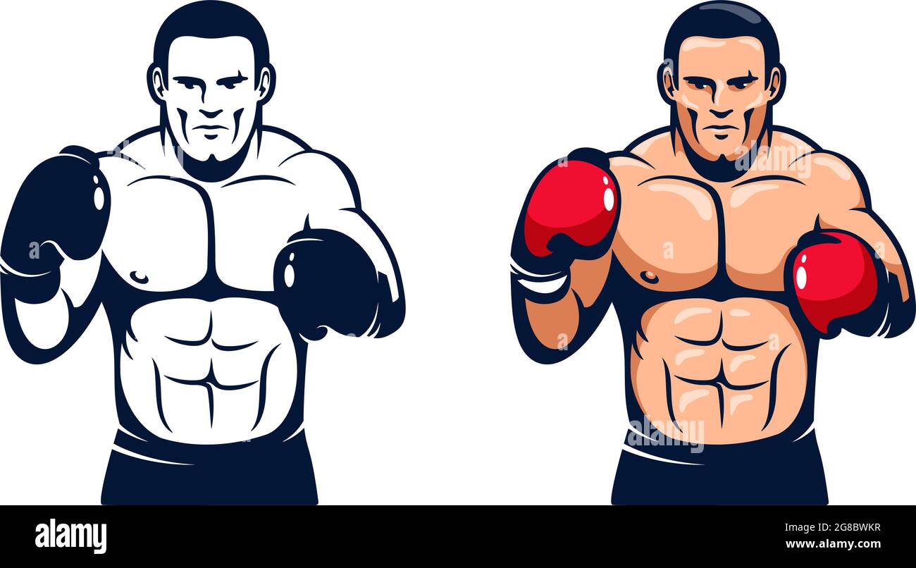Boxer standing - retro vector illustration Stock Vector Image & Art - Alamy