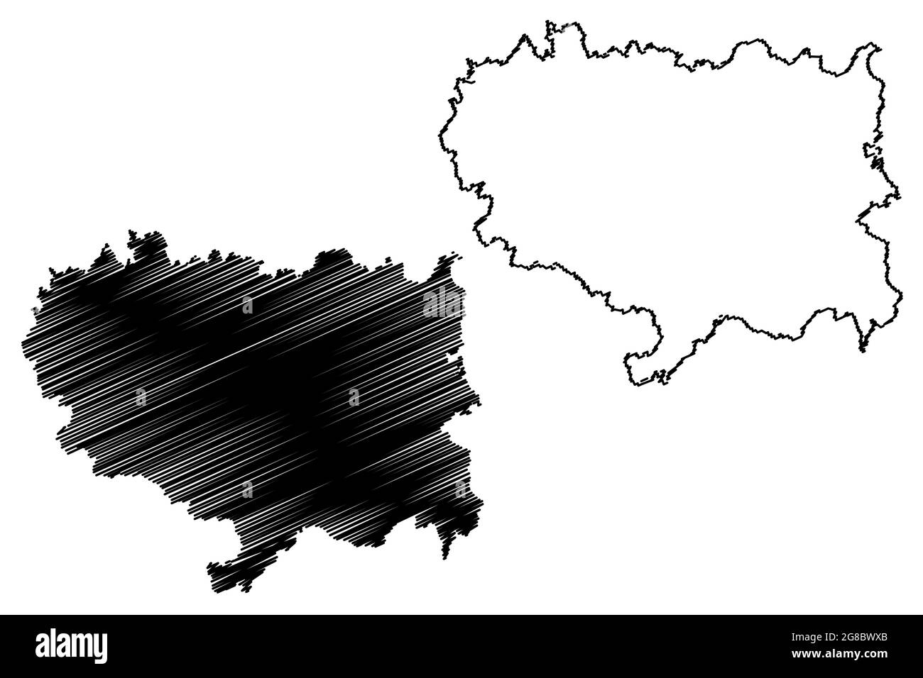 Ravensburg district (Federal Republic of Germany, rural district, Baden ...