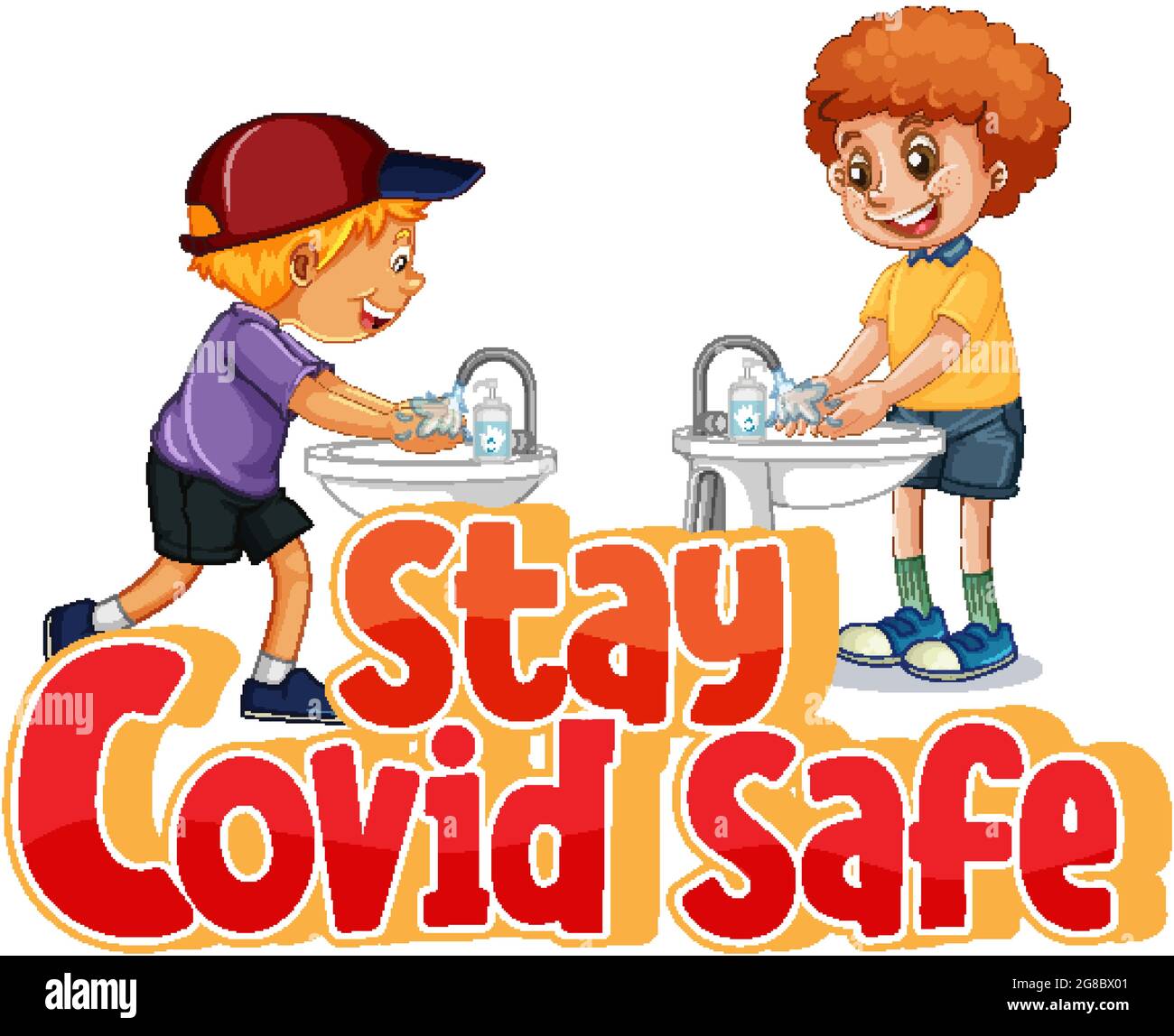 Young kids at sink Cut Out Stock Images & Pictures - Alamy