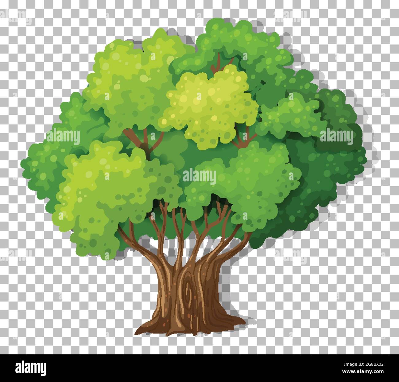 A tree isolated on transparent background illustration Stock Vector ...