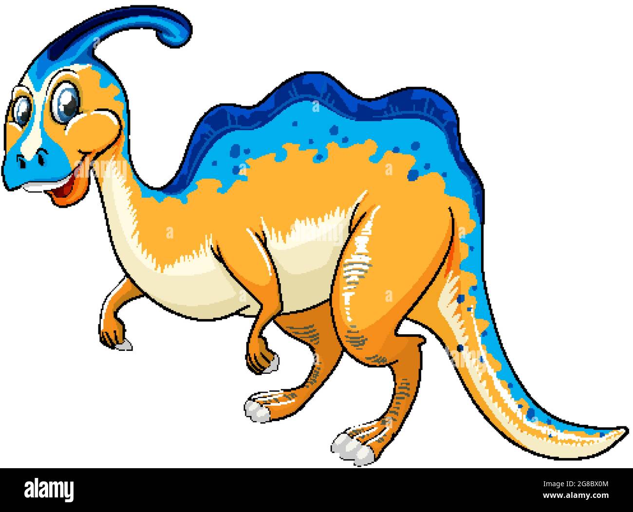 A Parasaurus dinosaur cartoon character illustration Stock Vector Image ...