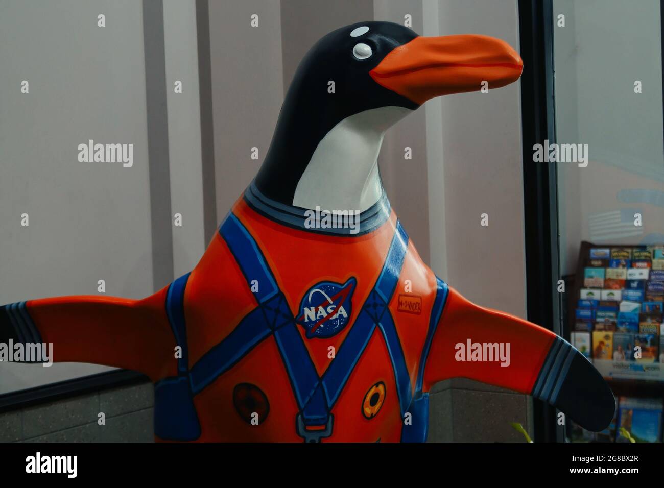 TULSA, UNITED STATES - Jun 26, 2021: The Nasa Penguin statue at the ...