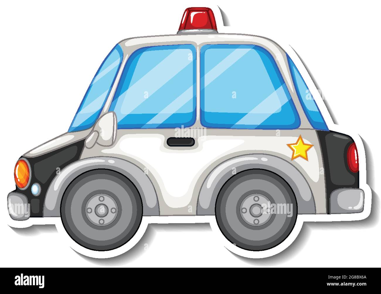 Empty police car Stock Vector Images - Alamy