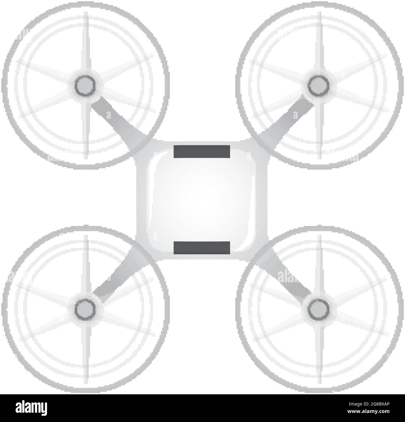 Aerial drone camera on white background illustration Stock Vector Image ...