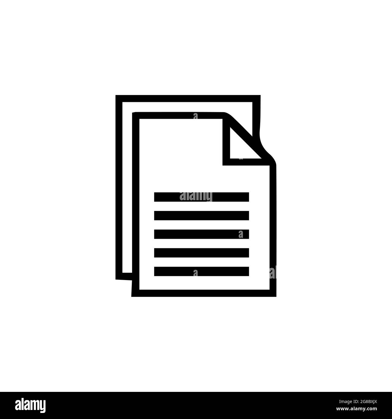 Document icon in trendy flat style isolated on background. Document ...