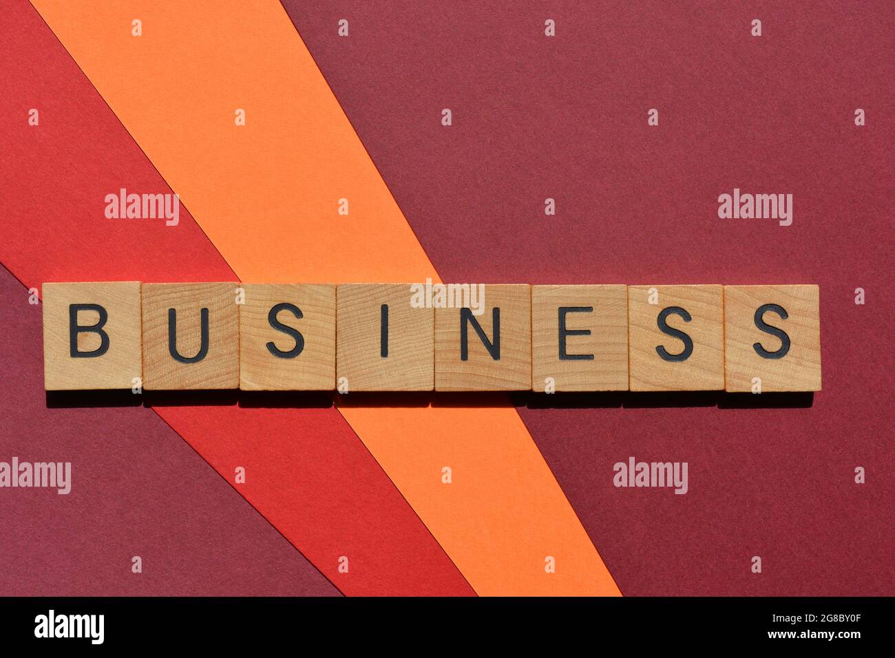 Business, word in wooden alphabet letters isolated on background with ...