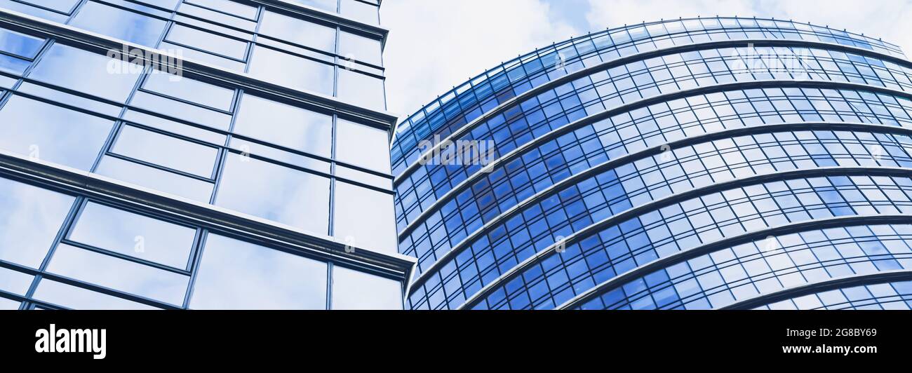 Corporate office building in financial district, modern skyscraper in ...
