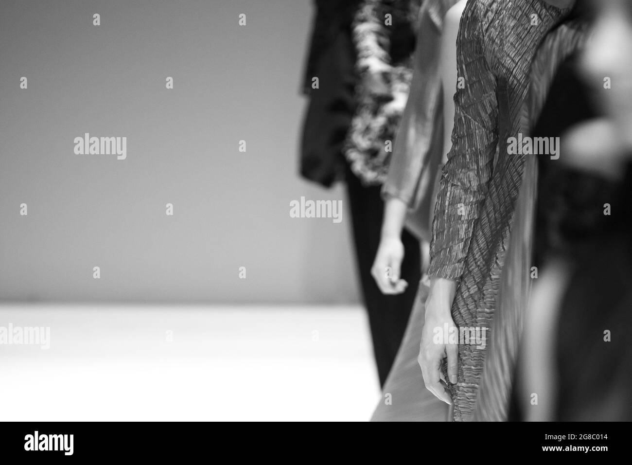 Fashion show, a catwalk event, runway show, model walking a catwalk ...