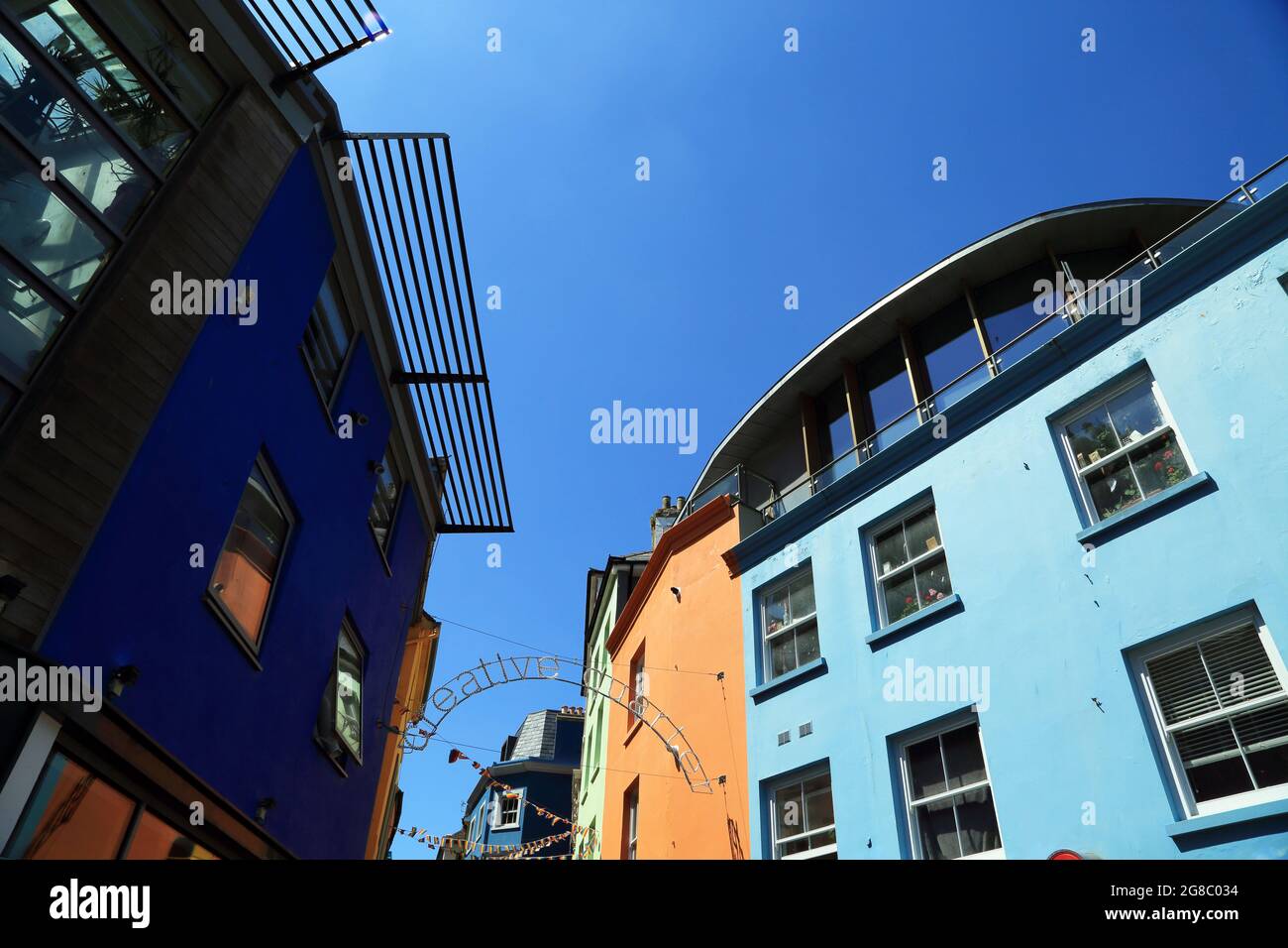 Colourful houses in The Creative Quarter, The Old High Street ...