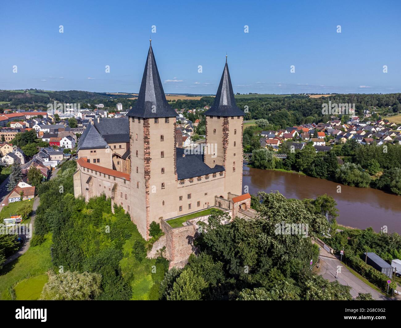 View of Rochlitz Castle in Saxony Stock Photo - Alamy
