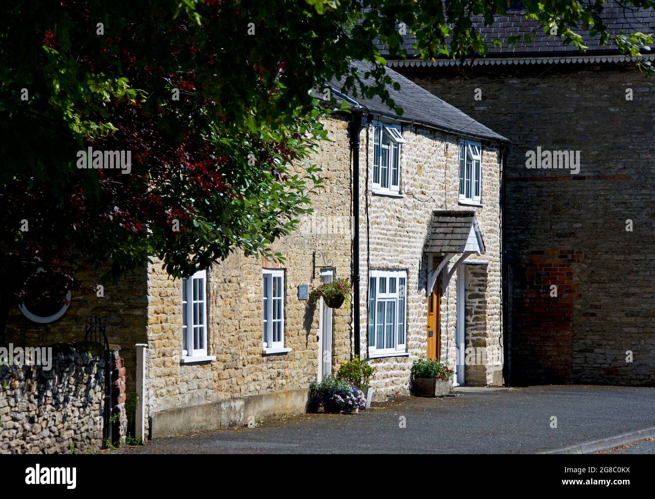 Houses in the village of Hotham, East Yorkshire, England UK Stock Photo ...