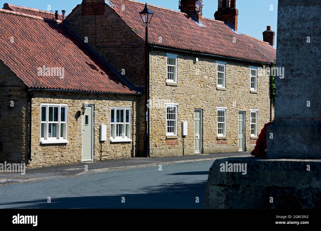 Houses in the village of Hotham, East Yorkshire, England UK Stock Photo ...