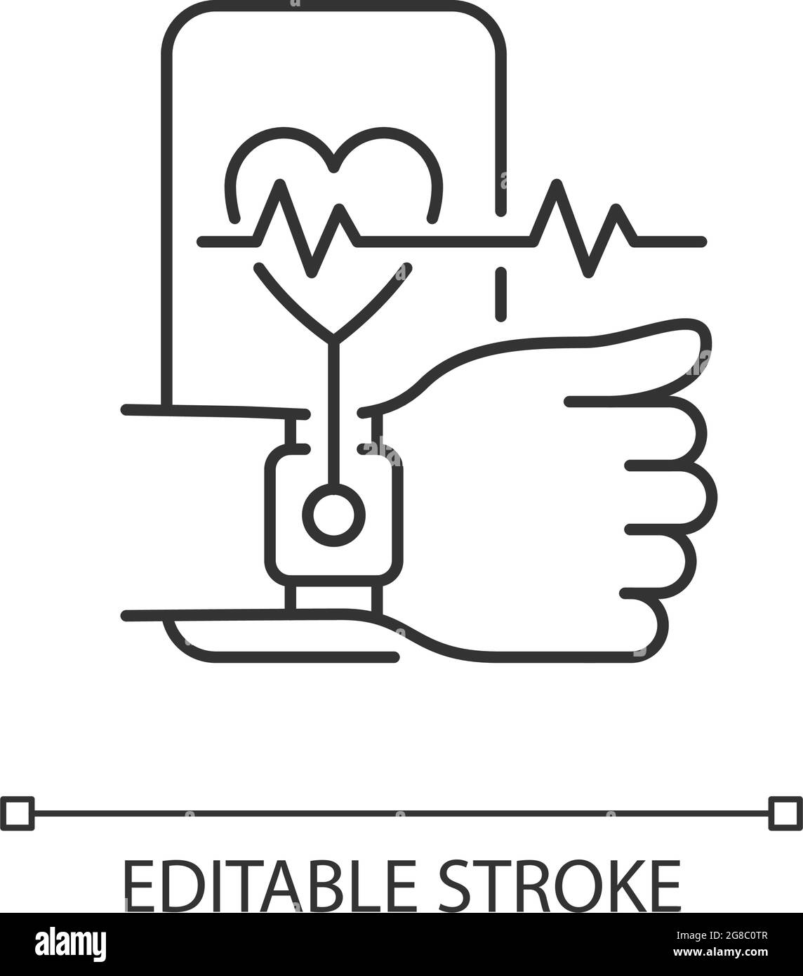 Health tracking linear icon Stock Vector Image & Art - Alamy