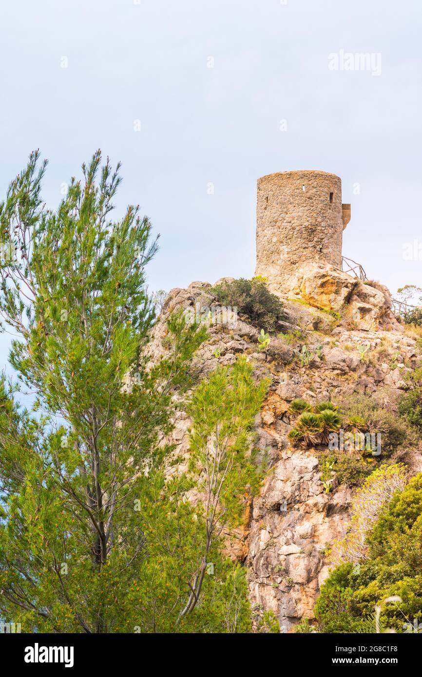 Beautiful vertical photo of Torre des Verger Viewpoint, Mallorca Stock ...