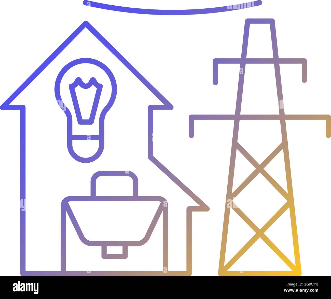 Electric utility gradient linear vector icon Stock Vector Image & Art ...
