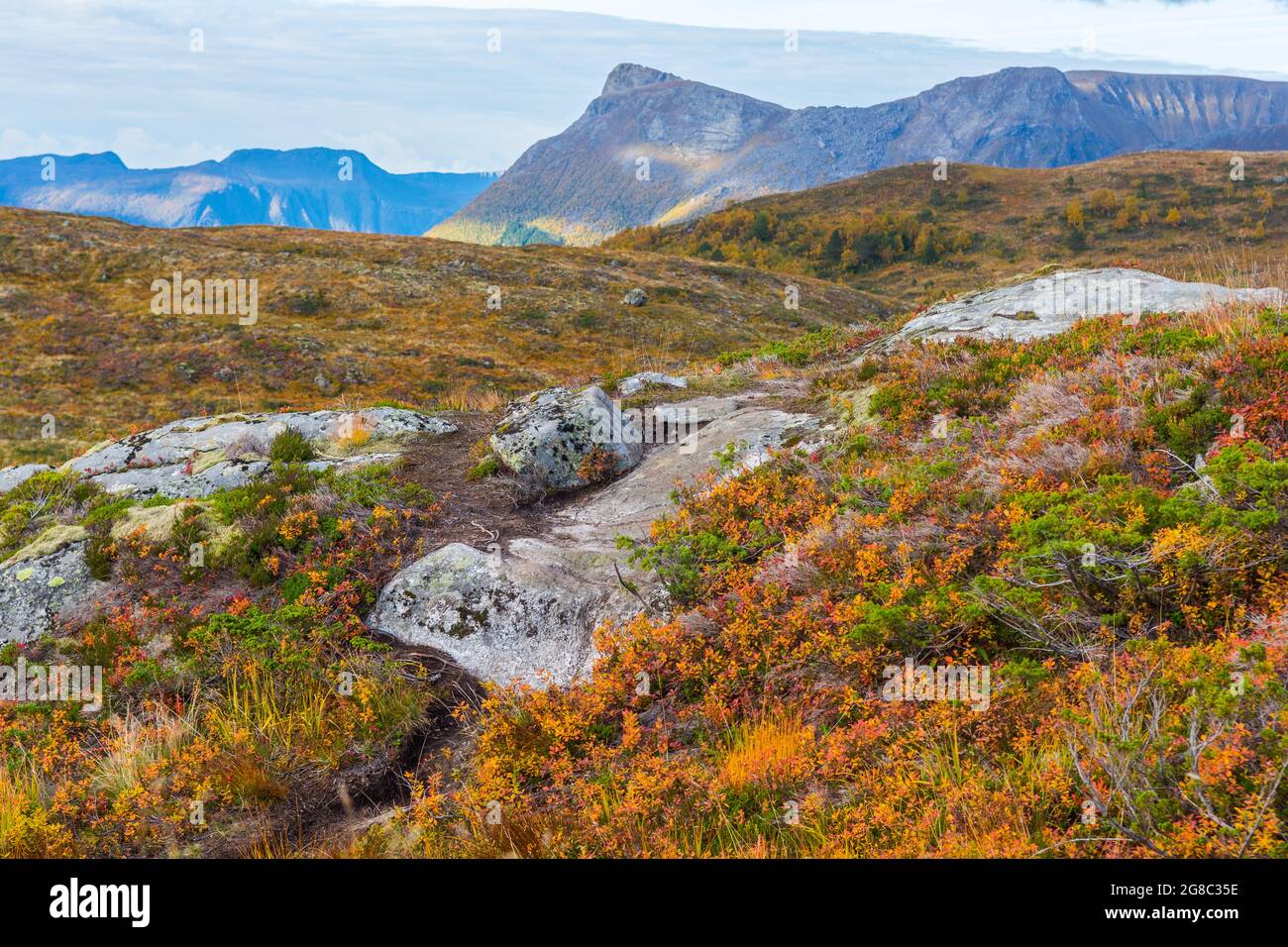 Beautiful autumn mountain landscape in Volda-Orsta, Norway Stock Photo ...
