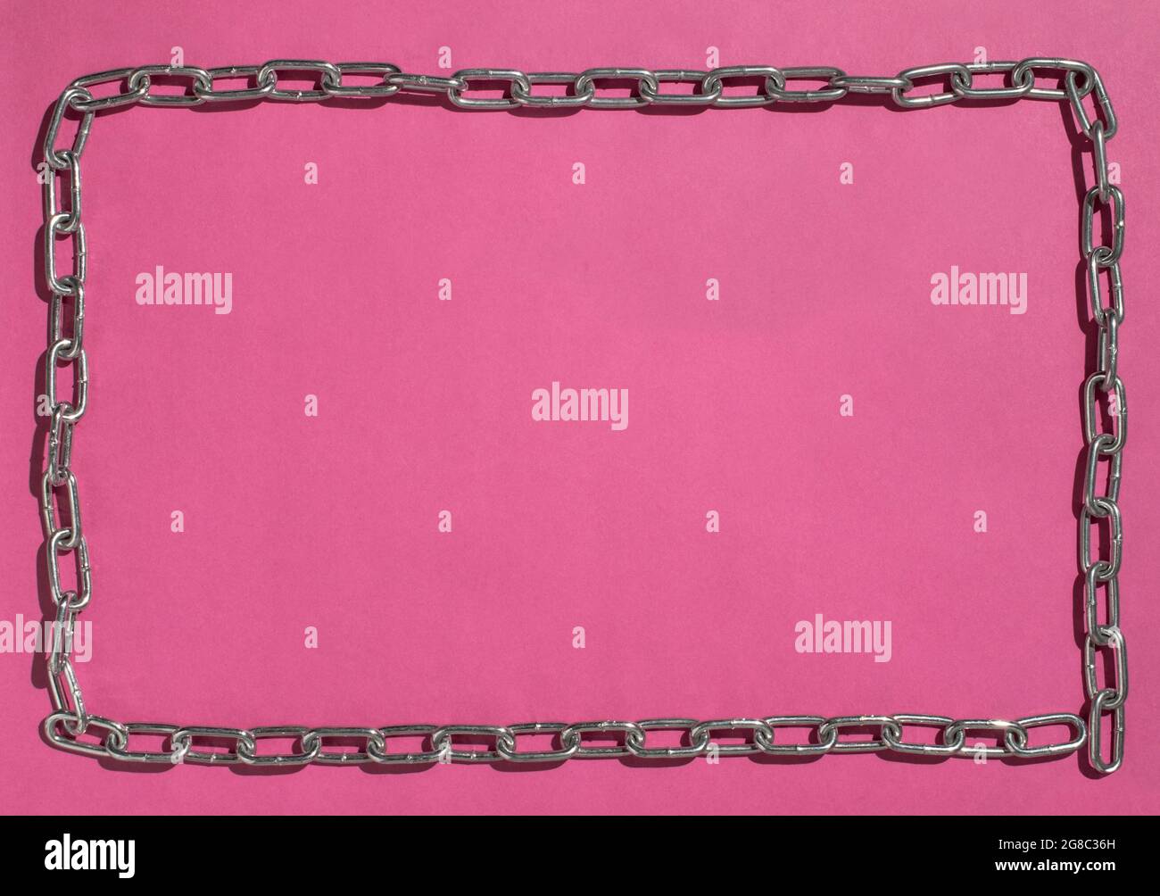 Frame chain pink background Locked Lockdown Framed Chained Stock Photo ...