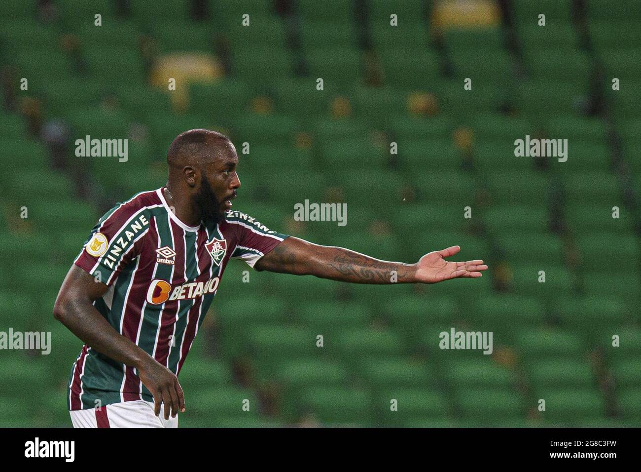 Rio De Janeiro, Brazil. 17th July, 2021. Manoel of Fluminense during ...