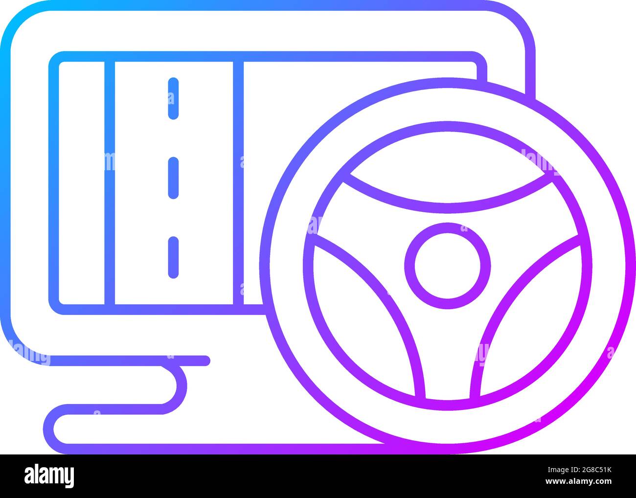 Car driving simulation Stock Vector Images - Alamy