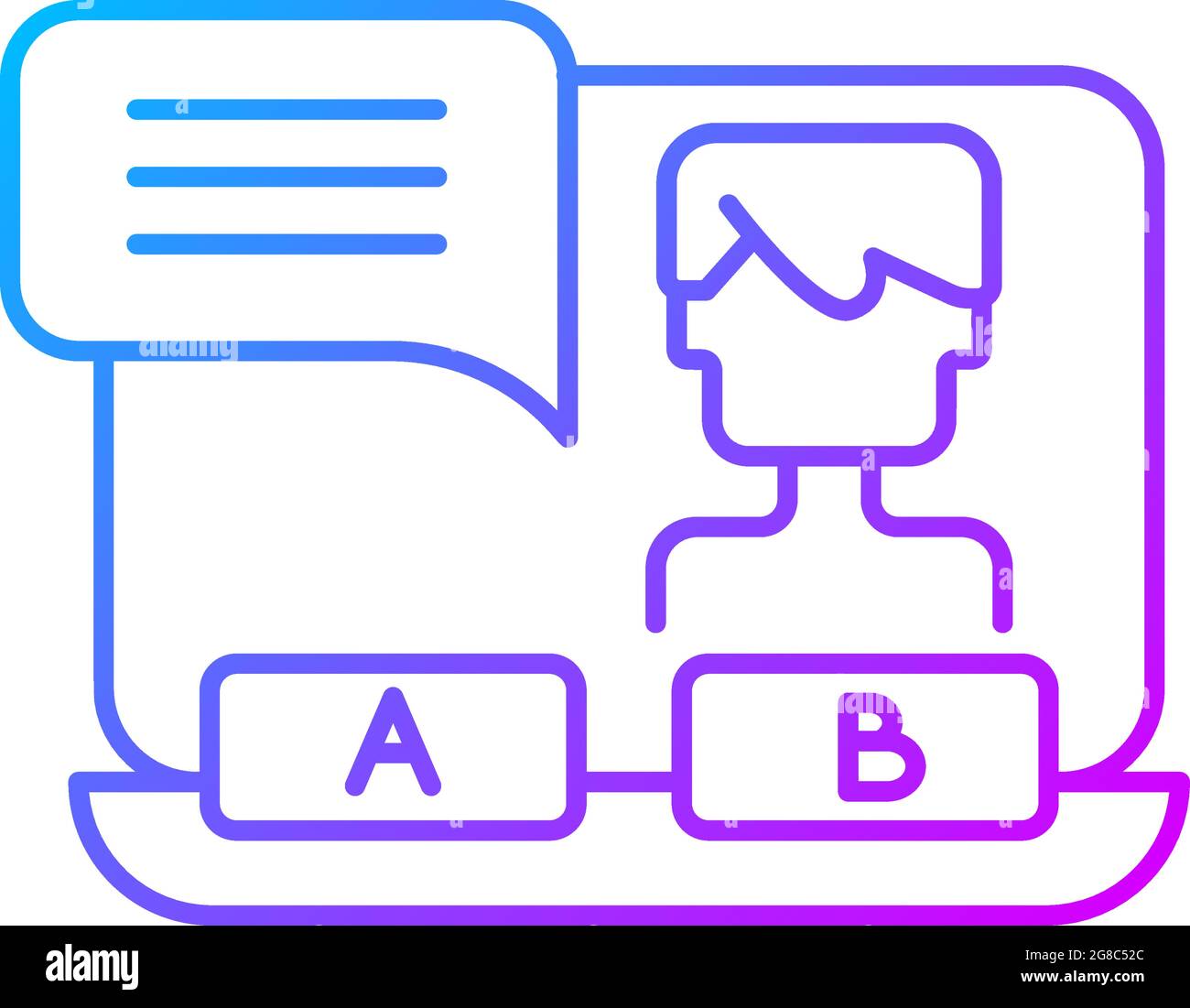 Visual novel gradient linear vector icon Stock Vector Image & Art - Alamy