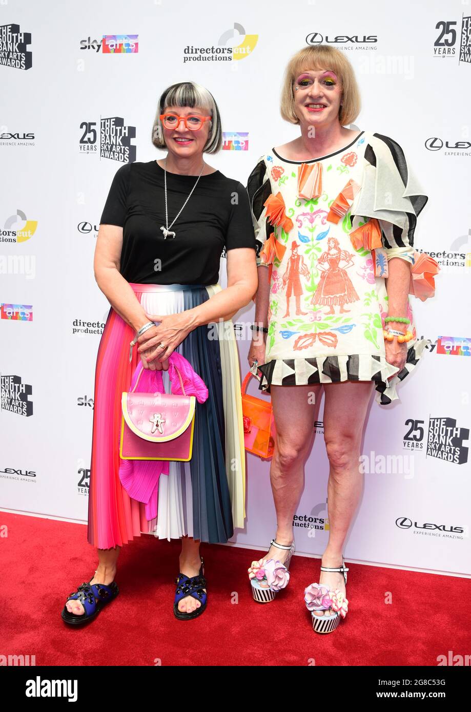 Grayson Perry and wife Philippa attending the South Bank Sky Arts ...