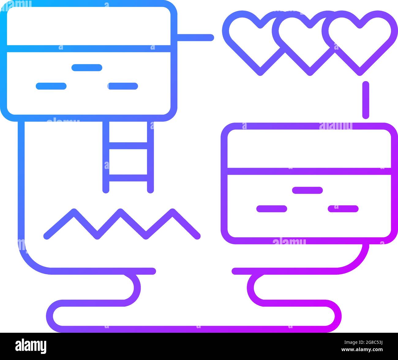 Platform video game gradient linear vector icon Stock Vector Image ...