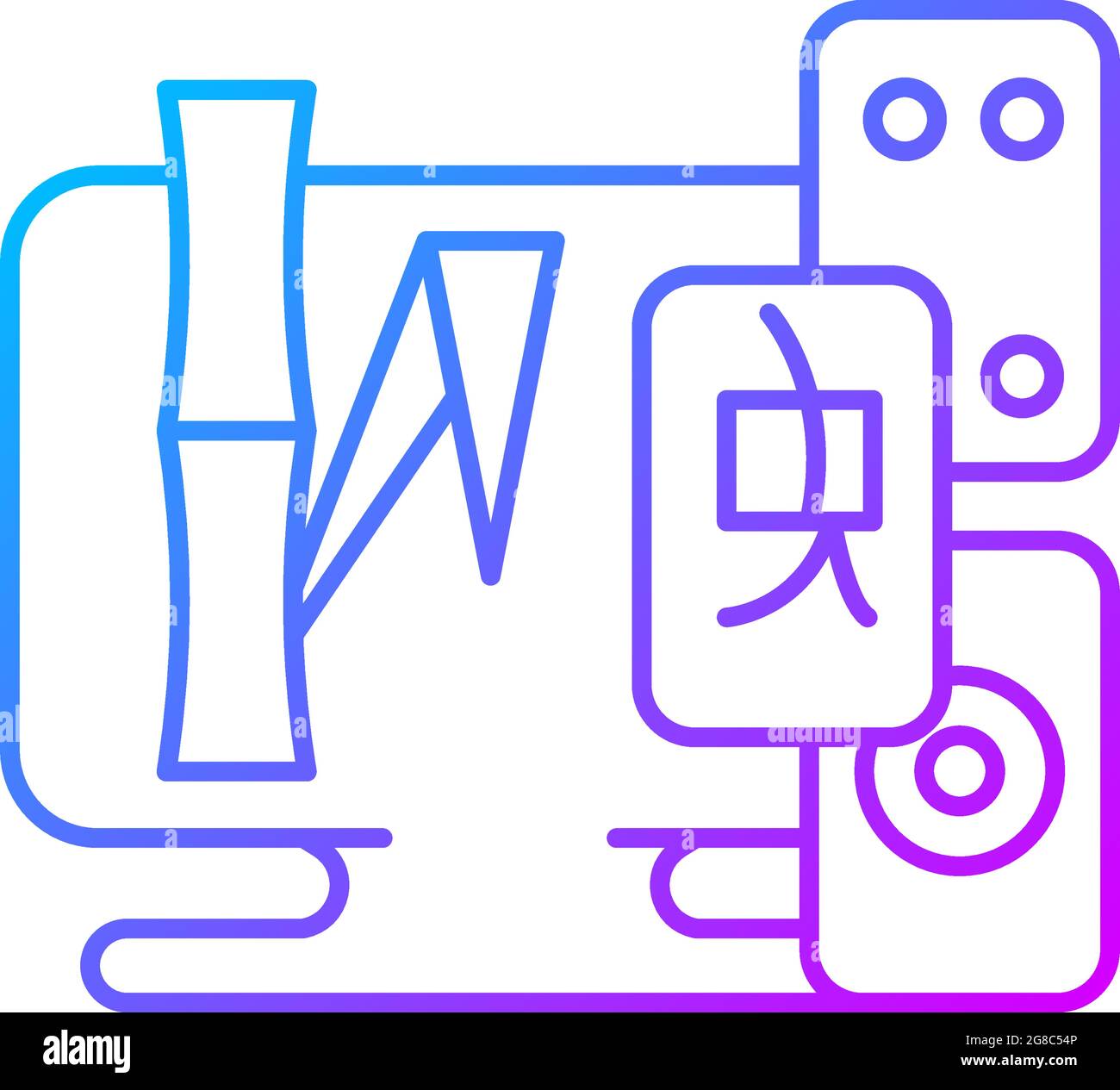 Tile games gradient linear vector icon Stock Vector Image & Art - Alamy