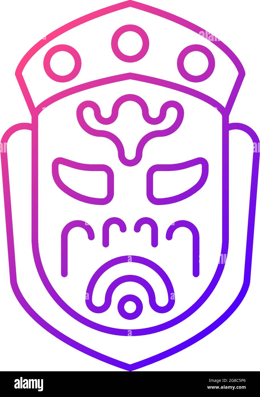 Ghost mask museum gradient linear vector icon Stock Vector Image & Art ...