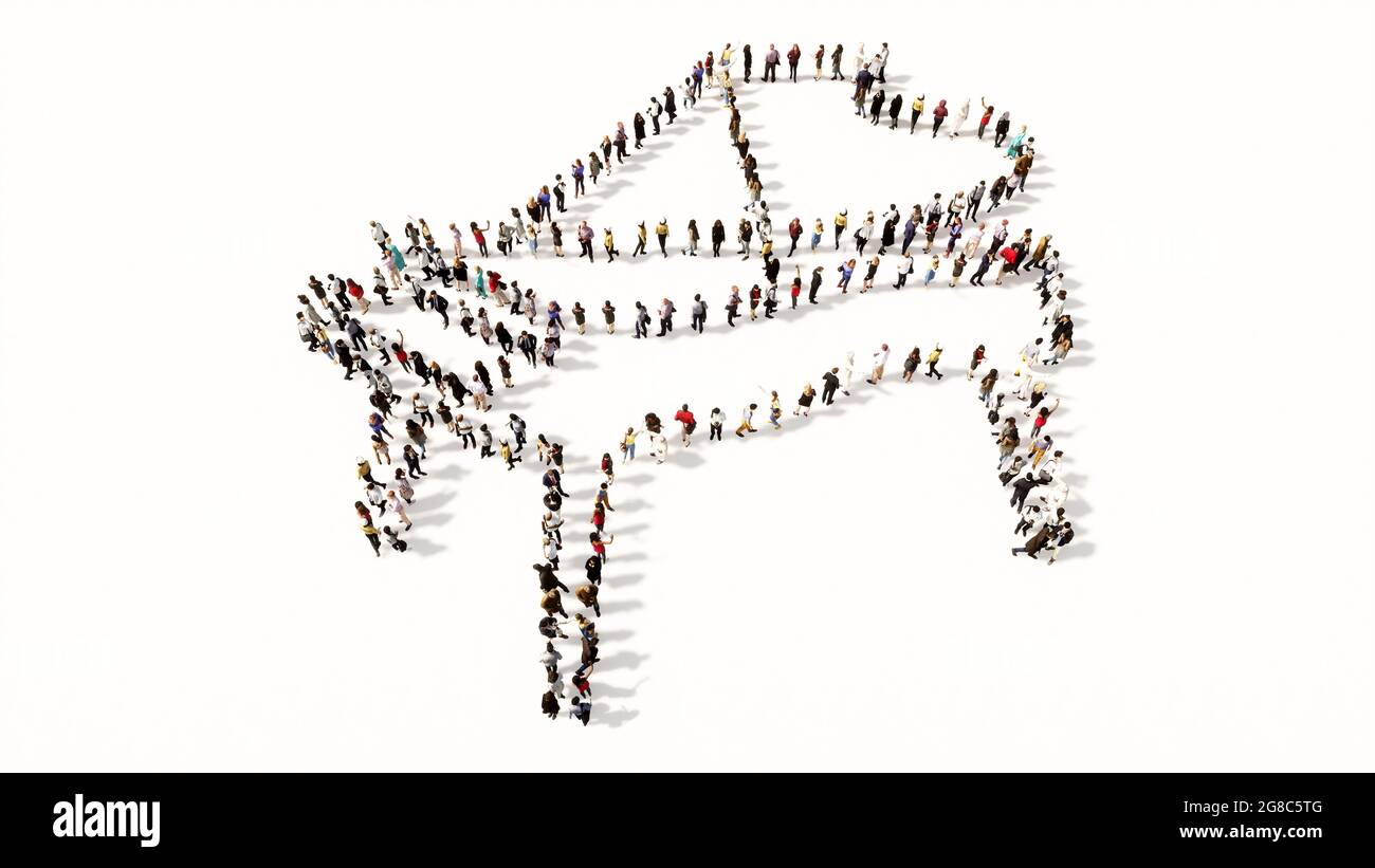 Vintage crowd at concert Cut Out Stock Images & Pictures - Alamy